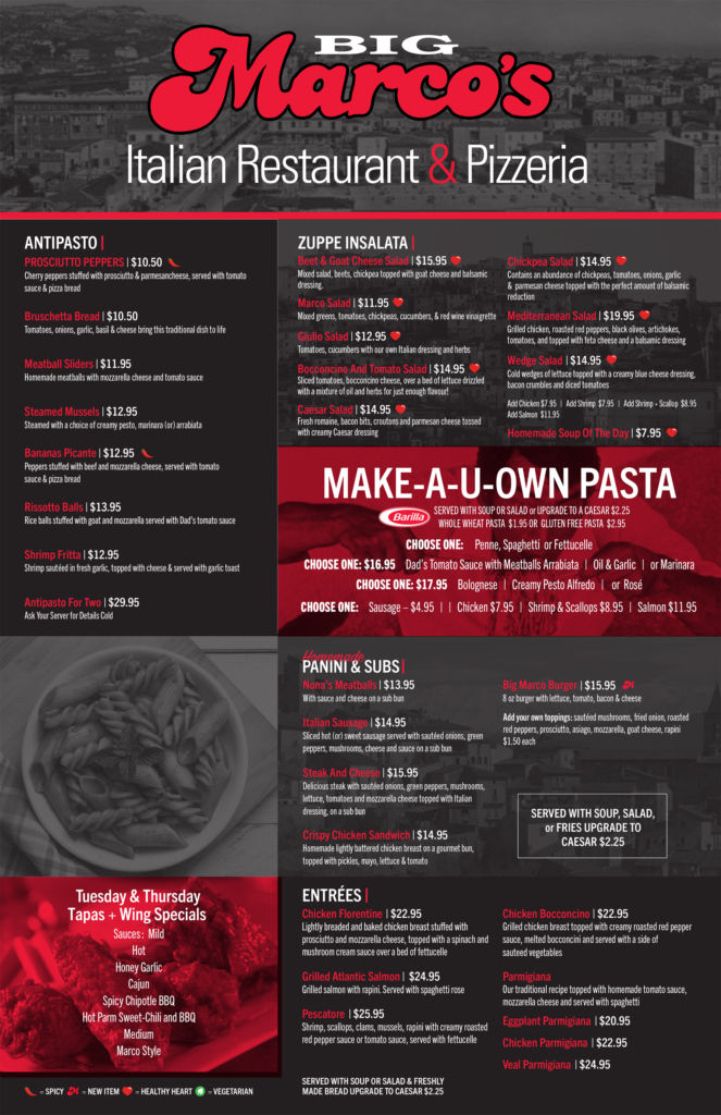 Dinner – Big Marco's Italian Restaurant and Pizzeria